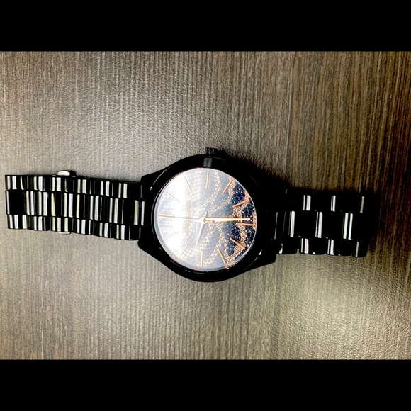 MICHAEL Michael Kors | Accessories | Euc Black Mk Watch With A Sassy ...